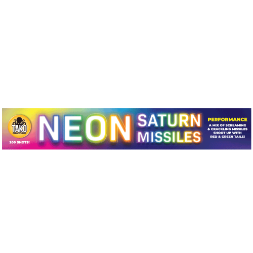 SM167A Neon Saturn Missiles – 200 Shots of Colorful Fun