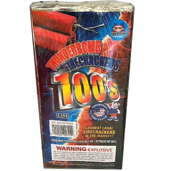 Thunderbomb Firecrackers 100s – Intense "BANG" with Max Comp