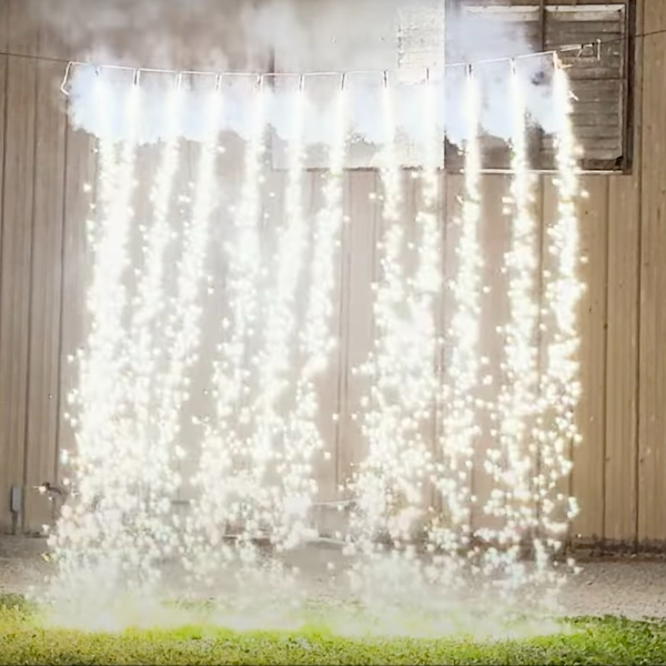 Silver Waterfall Chain w/e-match- 10x30ft-30sec