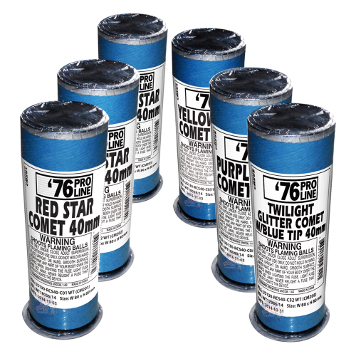 Comet Assortment (40mm) - 76 Pro Line Fireworks | Spirit of 76