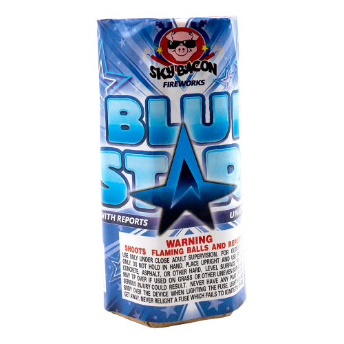 Blue Stars with Report – 7 Shot Firework Display